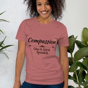 Bella Canvas | Tops | Nwt Compassiont Shirt M Or L Mauve | Poshmark